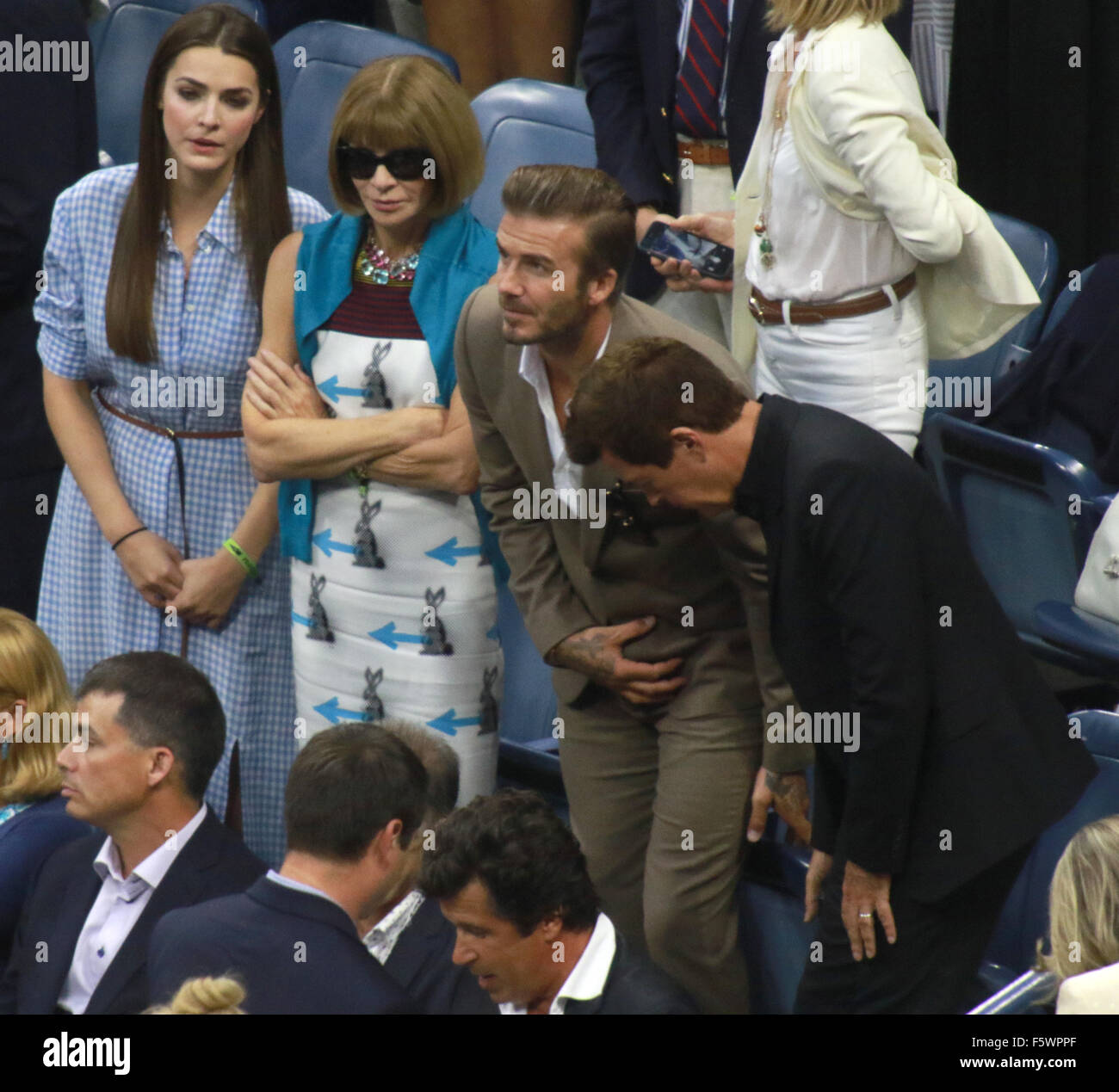 Celebrities attend the 2015 U.S. Open Tennis Championships Men's Final ...