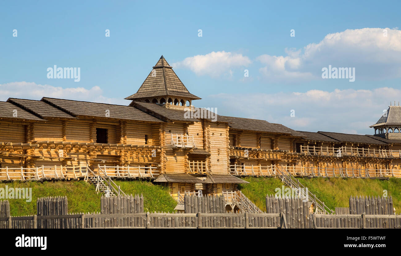 Ancient wooden fortifications around the city Stock Photo - Alamy