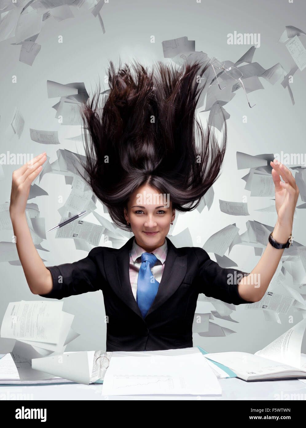 Paper flying around hi-res stock photography and images - Alamy