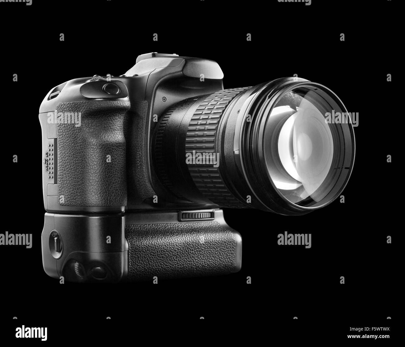 Dslr camera on black Black and White Stock Photos & Images - Alamy