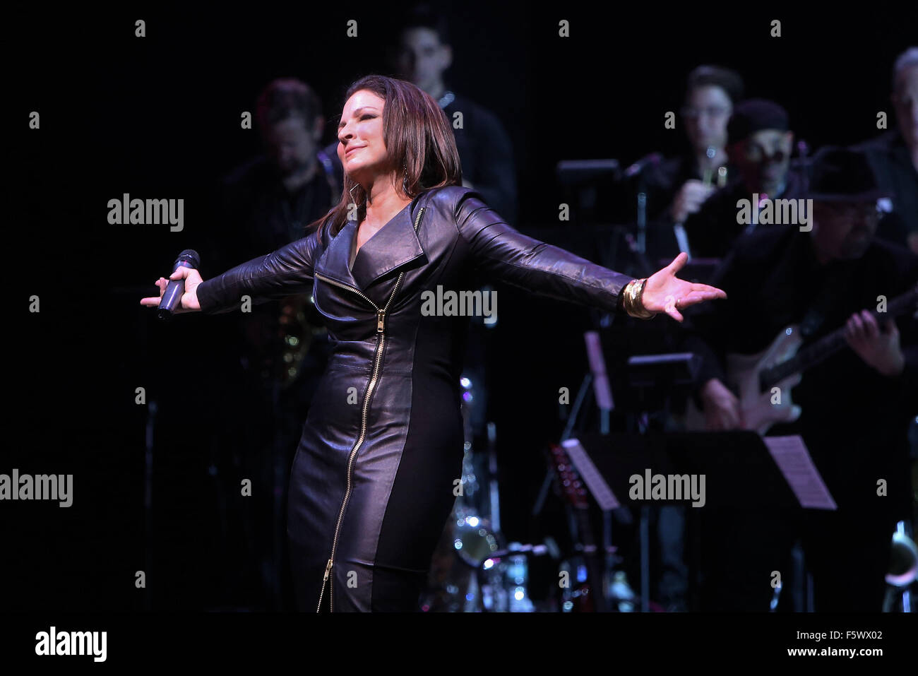 Gloria Estefan and the Miami Sound Machine perform a benefit concert ...