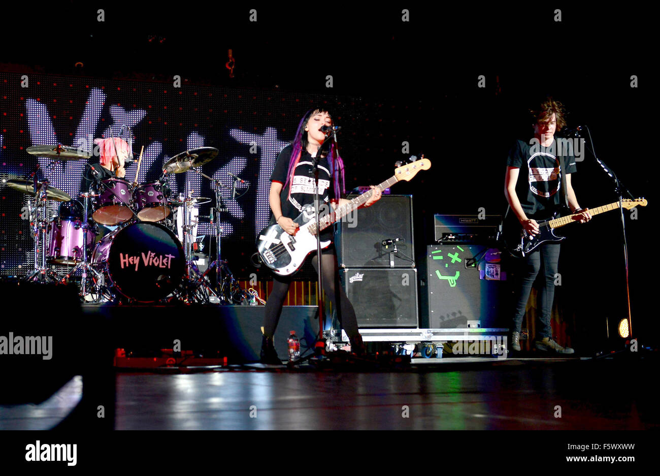 Hey Violet perform live in concert as supporting act for 5 Seconds of ...