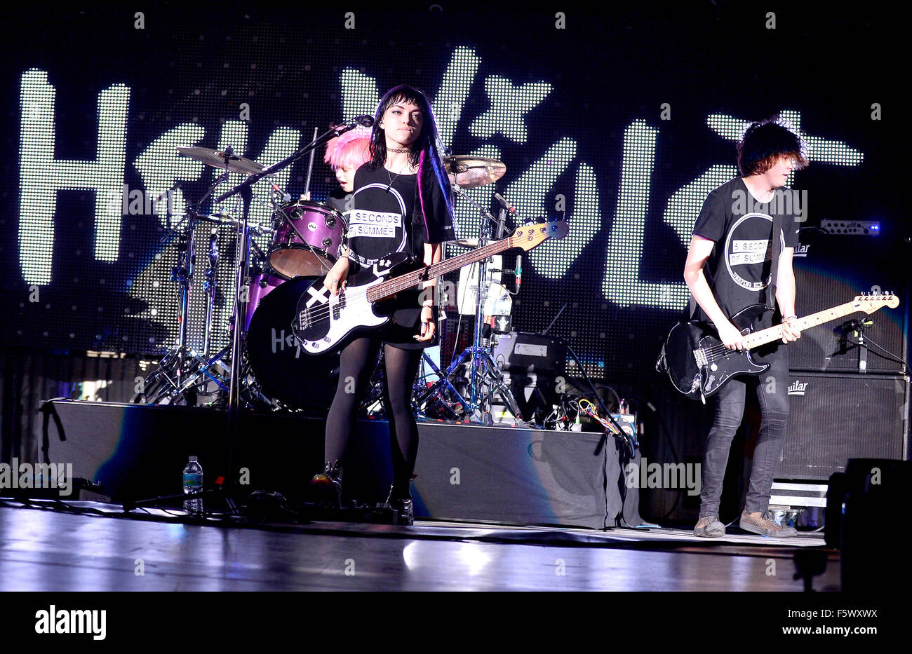 Hey Violet perform live in concert as supporting act for 5 Seconds of ...