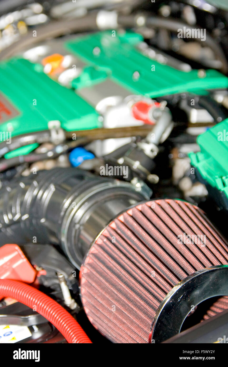 Sport car motor Stock Photo - Alamy