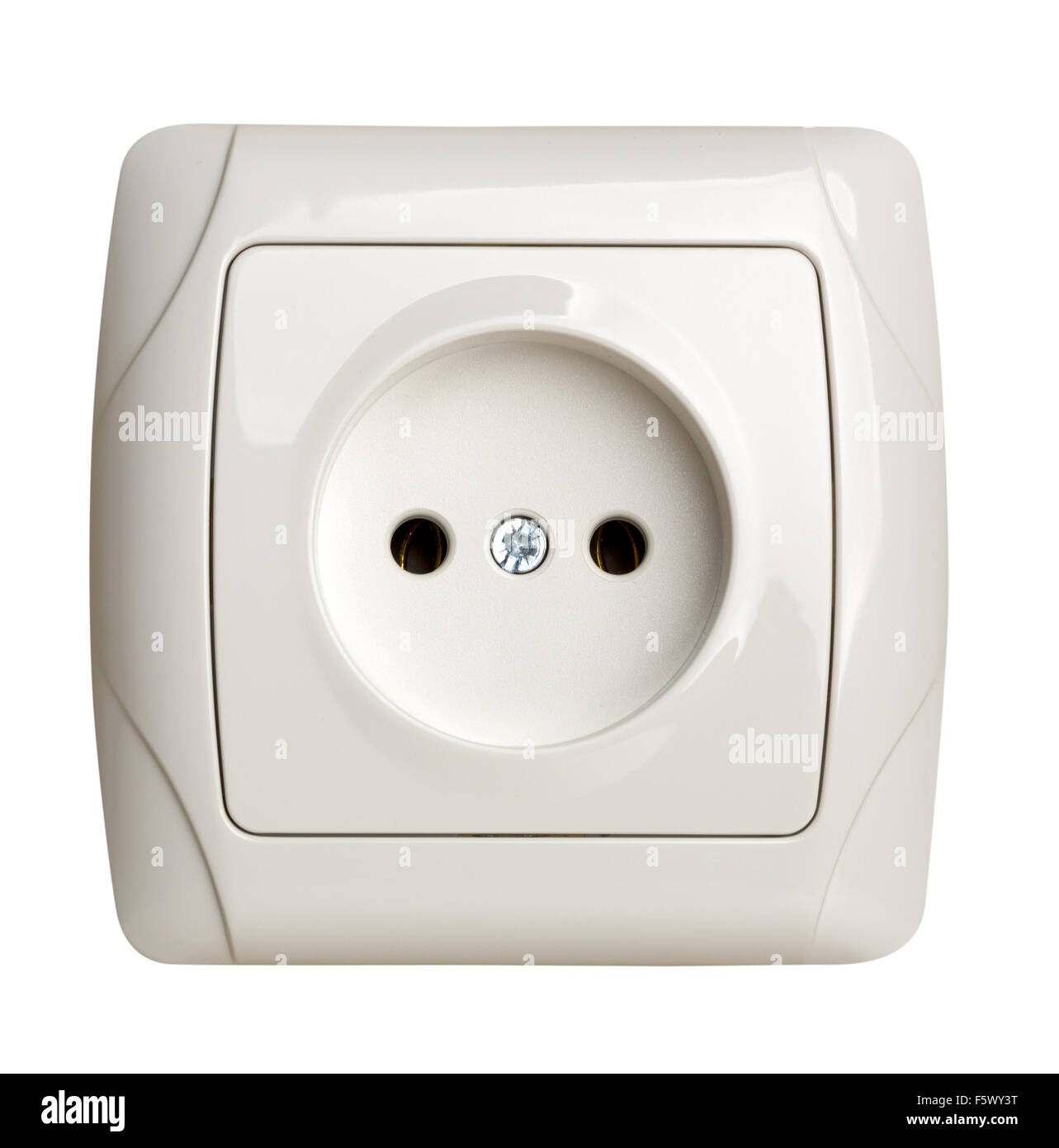 Closeup of electrical outlet isolated on white Stock Photo - Alamy