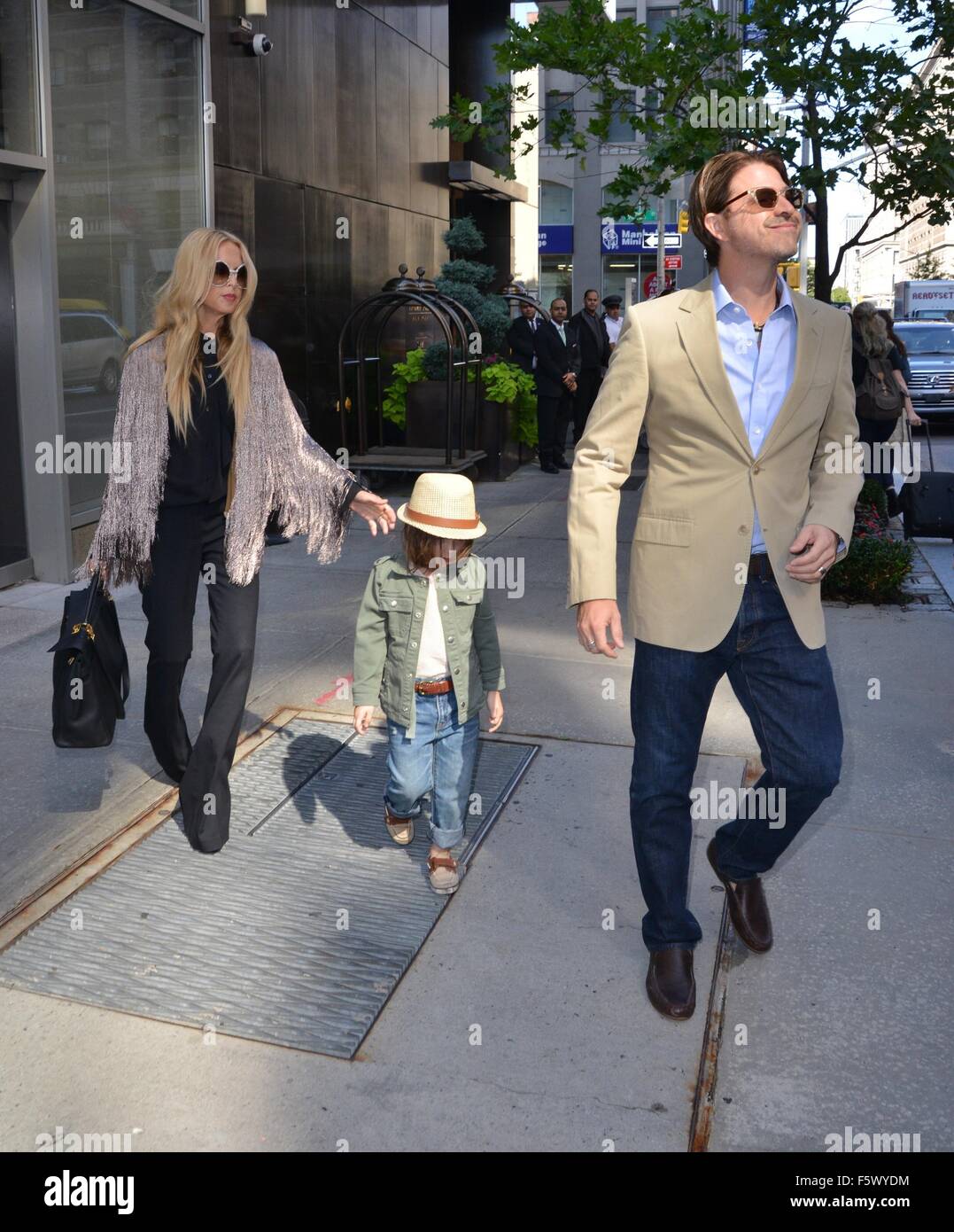 Rachel Zoe and family in New York Featuring: Rachel Zoe, Rodger Berman ...
