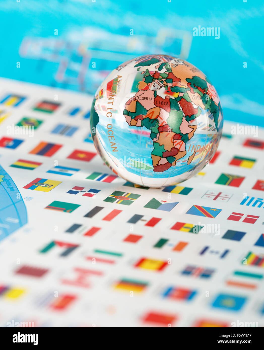 Globe flags hi-res stock photography and images - Alamy
