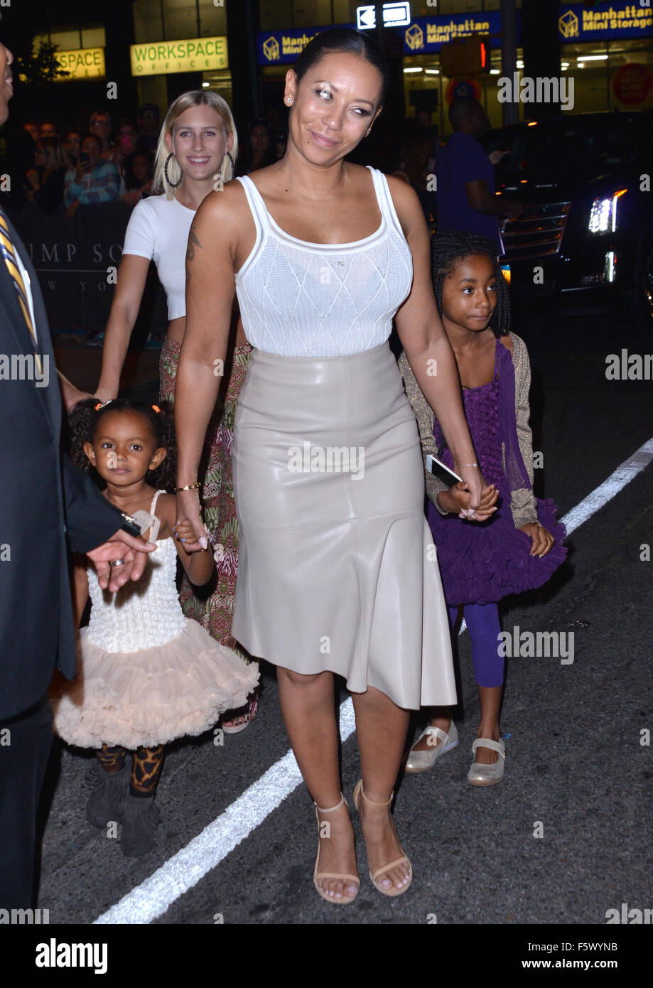 Mel B and her family outside Trump SoHo New York Hotel Featuring: Mel B ...