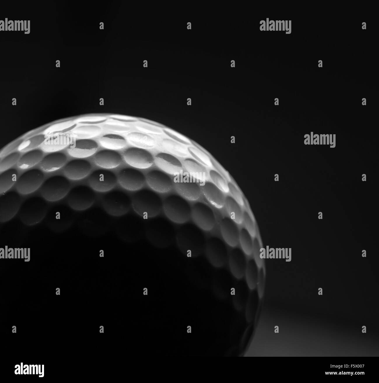 Closeup of golf ball. In B-W Stock Photo - Alamy