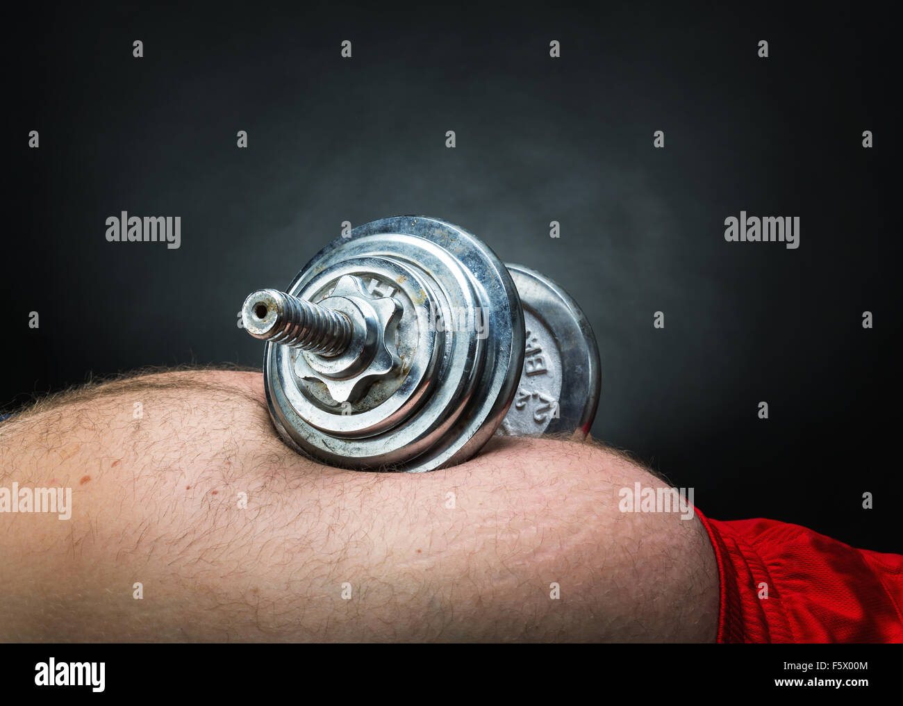Overweight man dumbbell on hi-res stock photography and images - Alamy