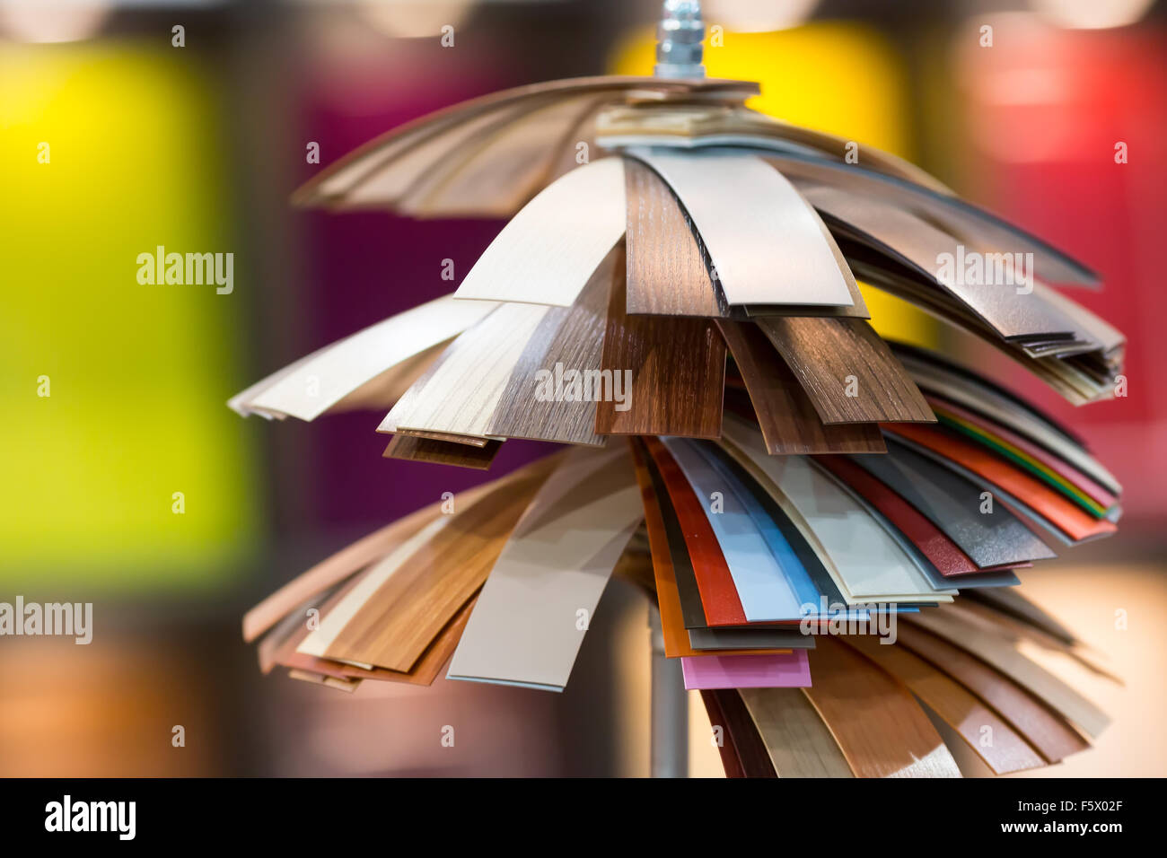 Various color samples of decorative material Stock Photo - Alamy