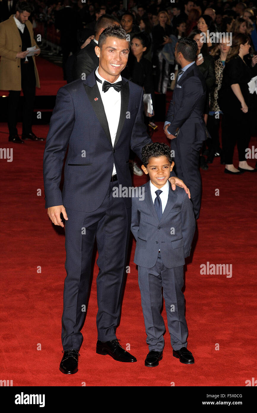 London, UK. 09th Nov, 2015. Ronaldo & His son attending the Would ...