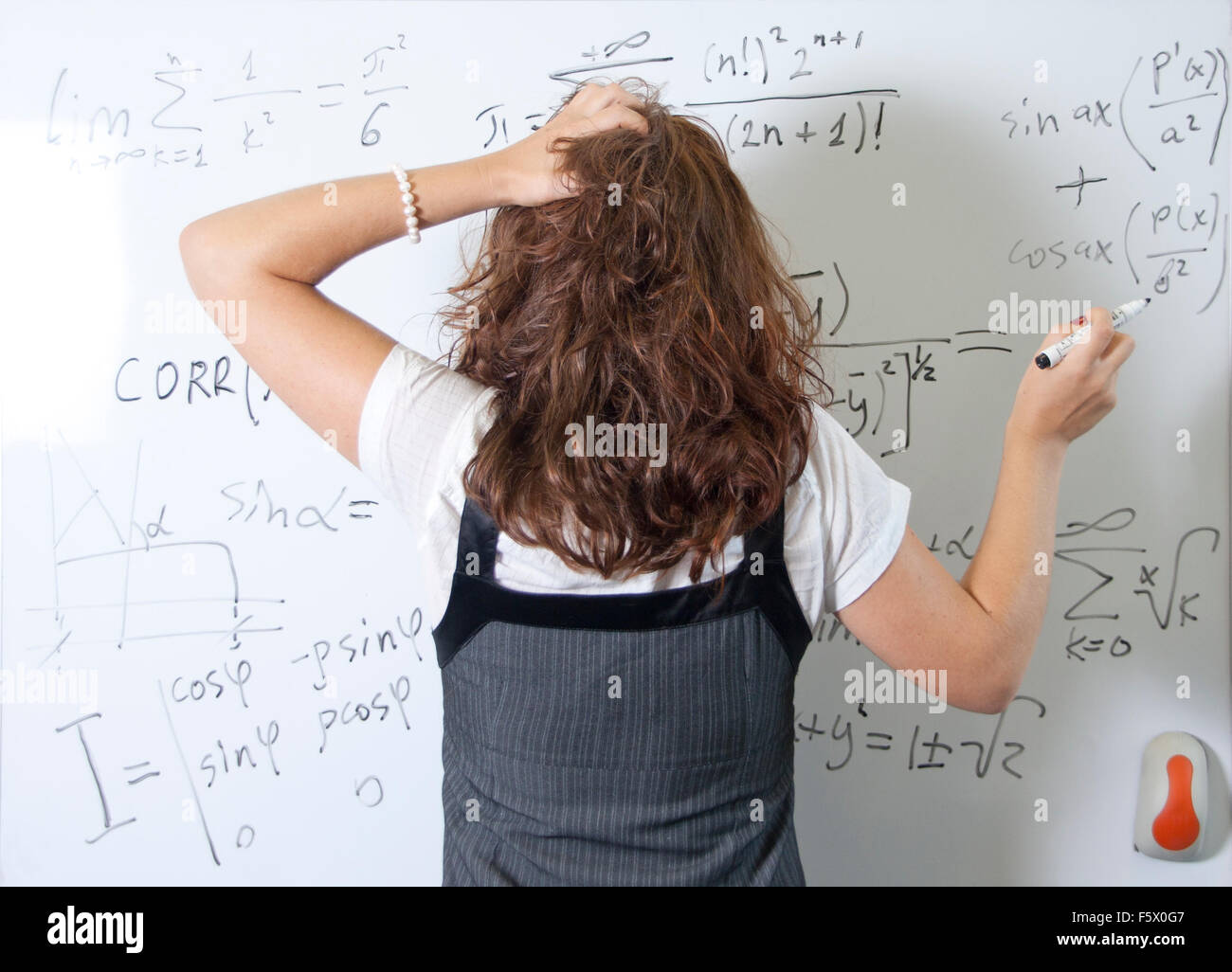 Impregnable mathematics. Crazy student expression Stock Photo - Alamy