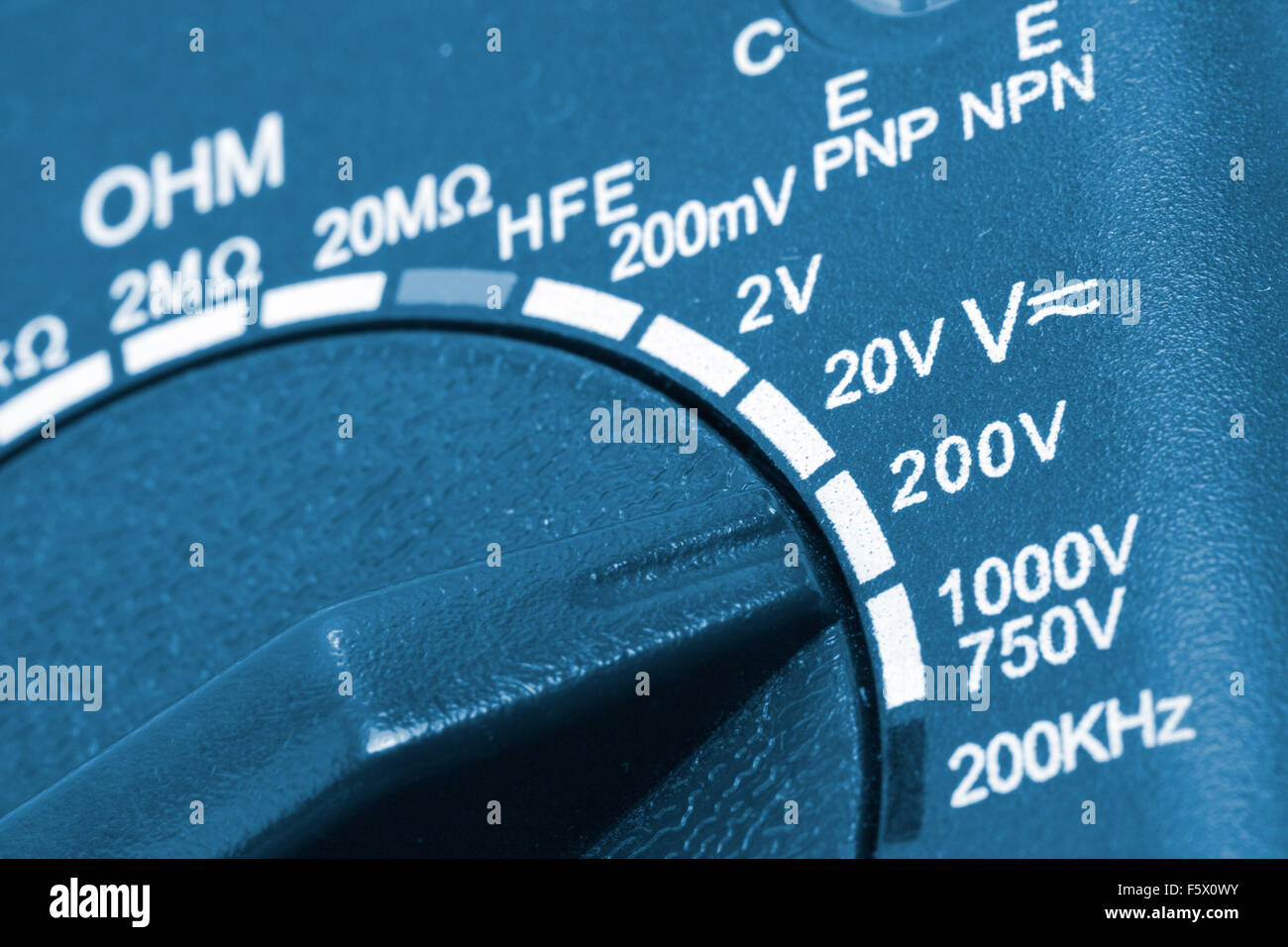 Close-up of a digital multimeter measurement switch Stock Photo - Alamy
