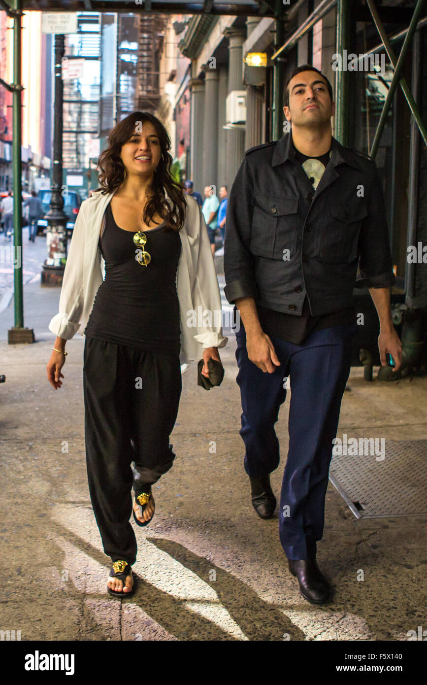 Michelle Rodriguez out and about in Soho with a male companion ...