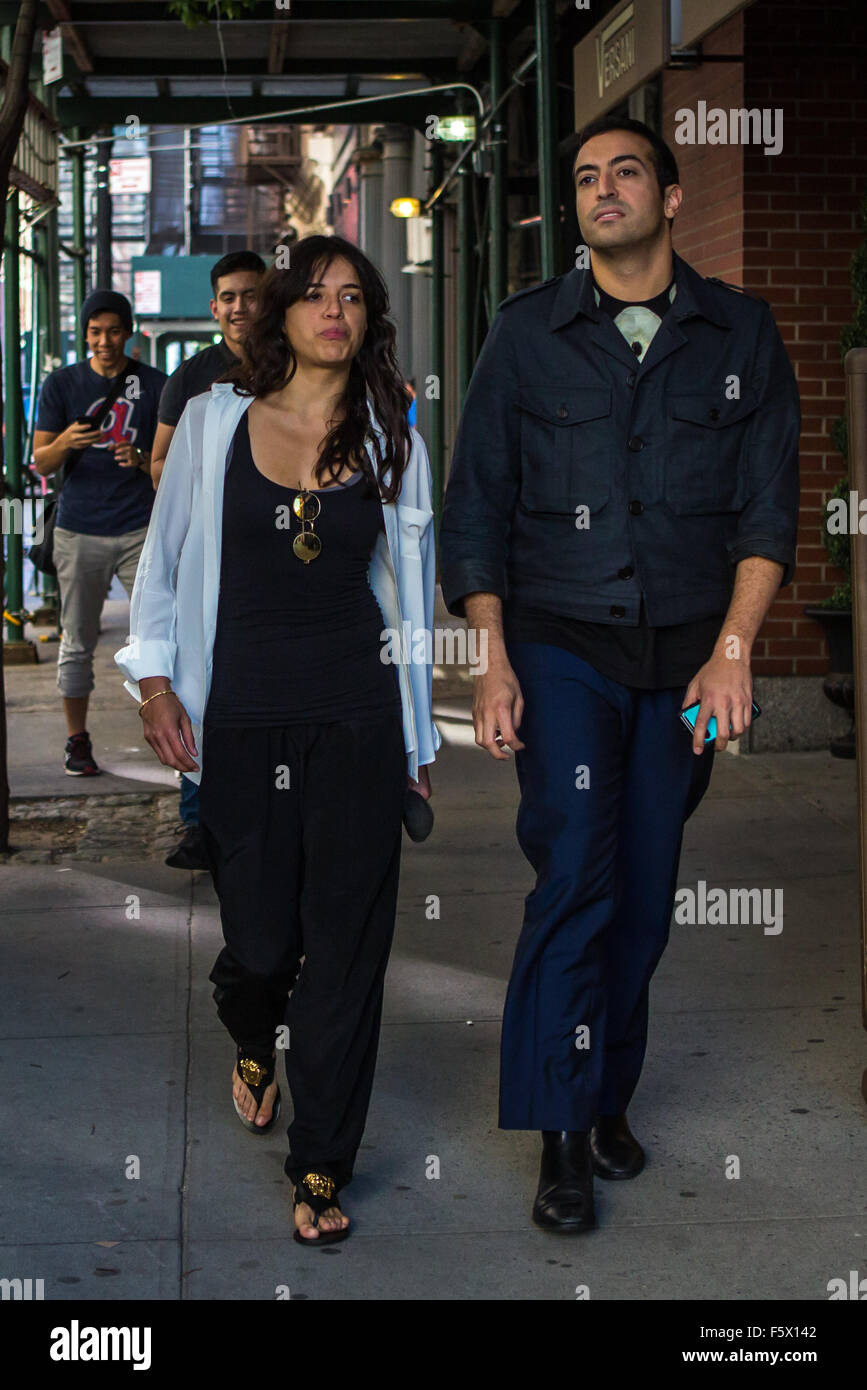 Michelle Rodriguez out and about in Soho with a male companion ...
