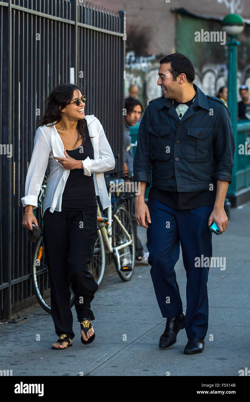 Michelle Rodriguez out and about in Soho with a male companion ...