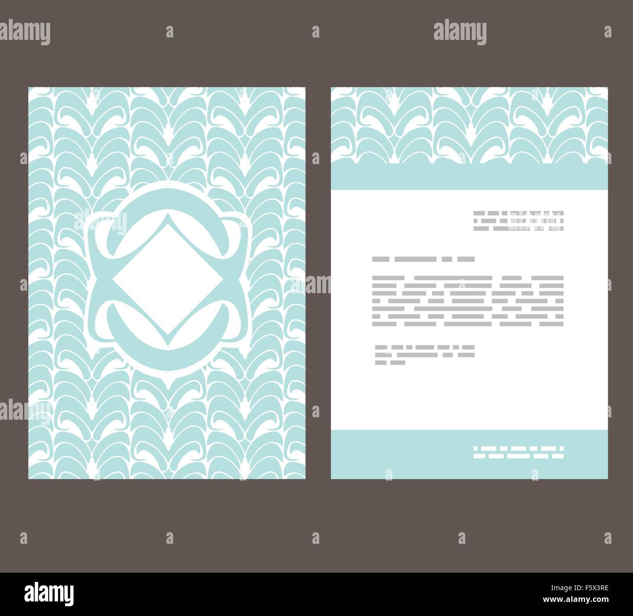 Flyer, leaflet, booklet layout. Editable design template. A4 2-fold brochure with abstract ...