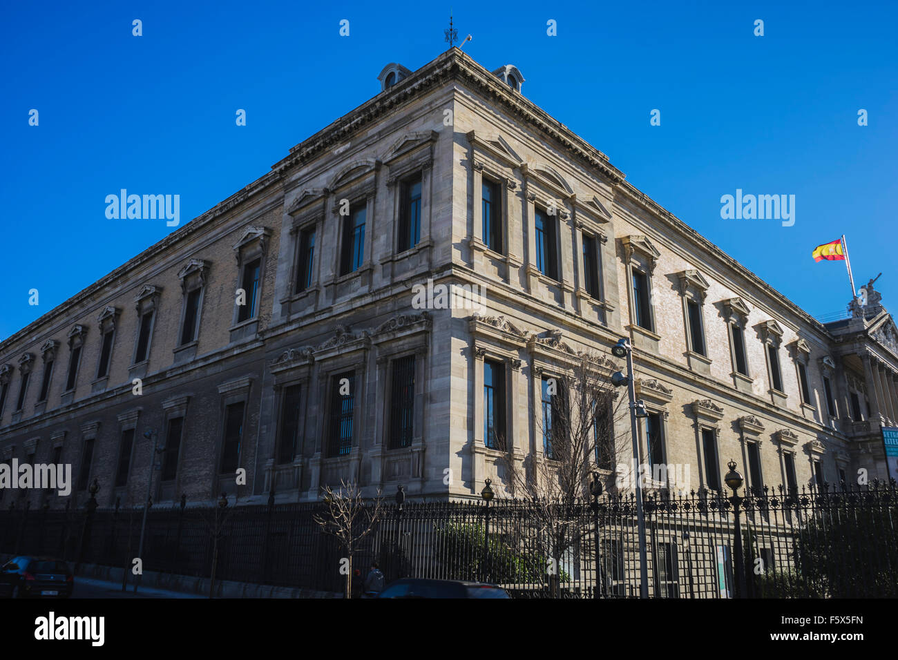 National Library of Madrid, Spain. architecture and art Stock Photo - Alamy