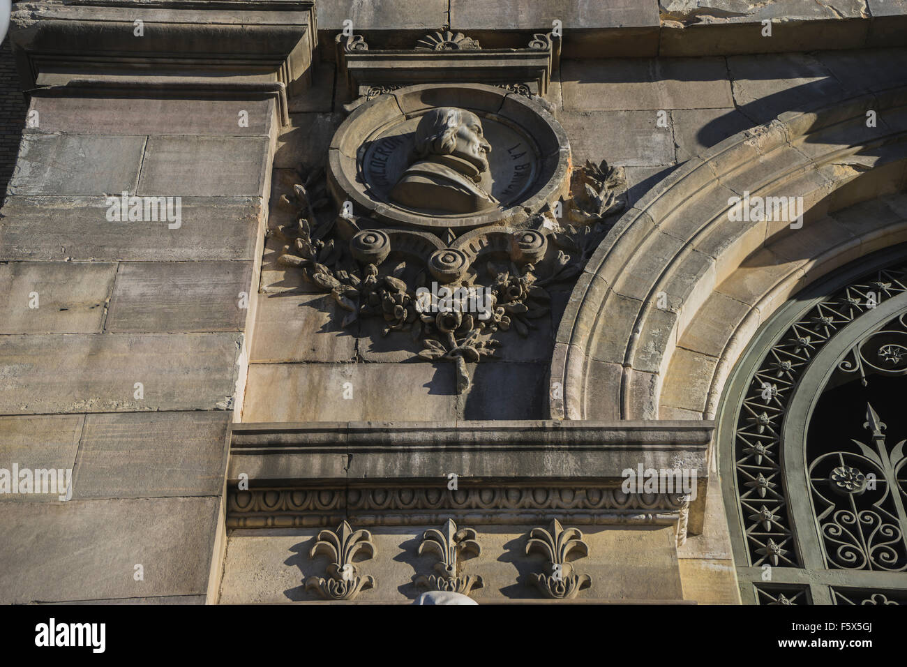 National Library of Madrid, Spain. architecture and art Stock Photo - Alamy