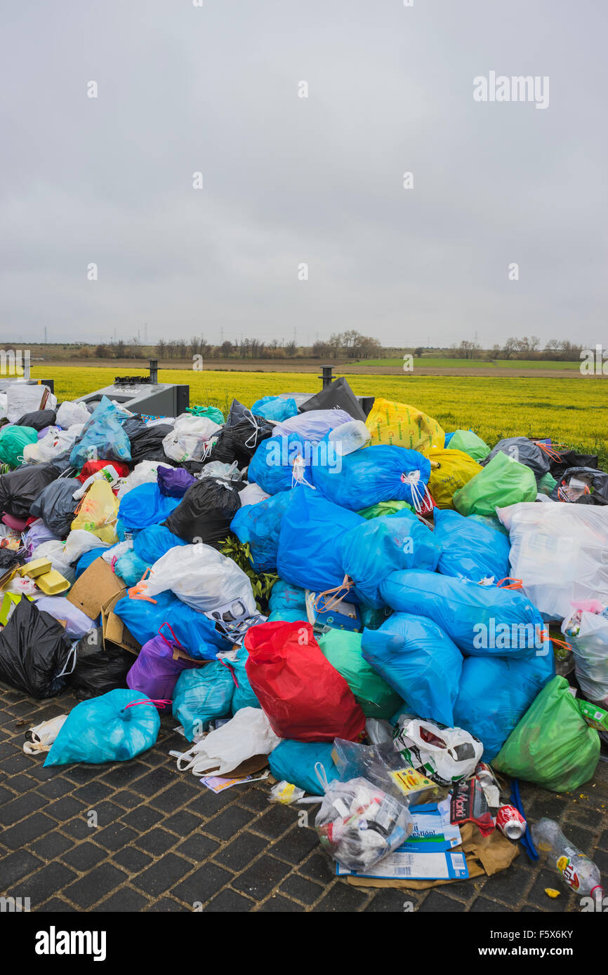 environment, strike by municipal waste collection Stock Photo - Alamy