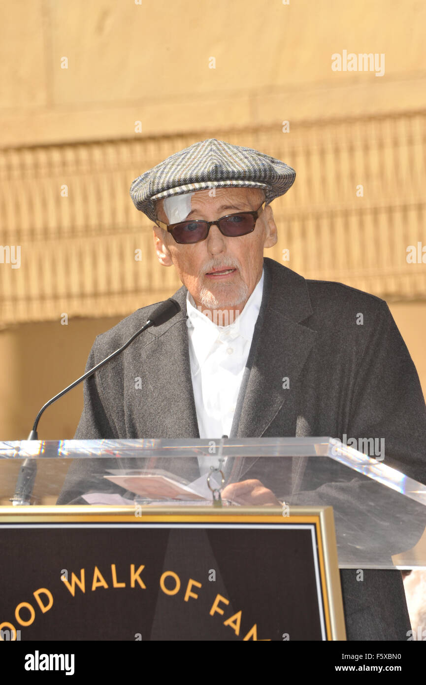 LOS ANGELES, CA - MARCH 26, 2010: Actor Dennis Hopper on Hollywood ...