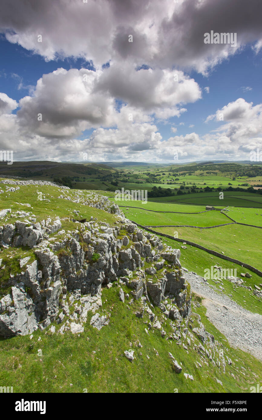 View towards Moughton Scars and Crummackdale from Robin Procters Scar ...
