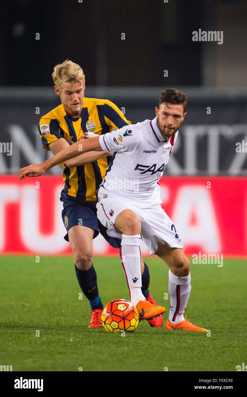 Verona, Italy. 7th Nov, 2015. Filip Viktor Helander (Hellas), Luca ...