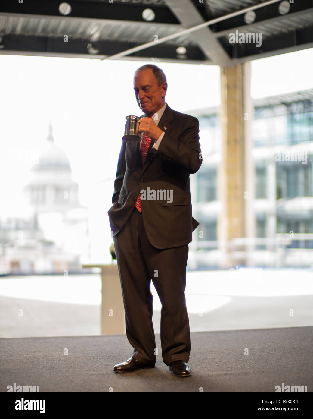 Topping Out Ceremony in the City of London Featuring: Michael R ...