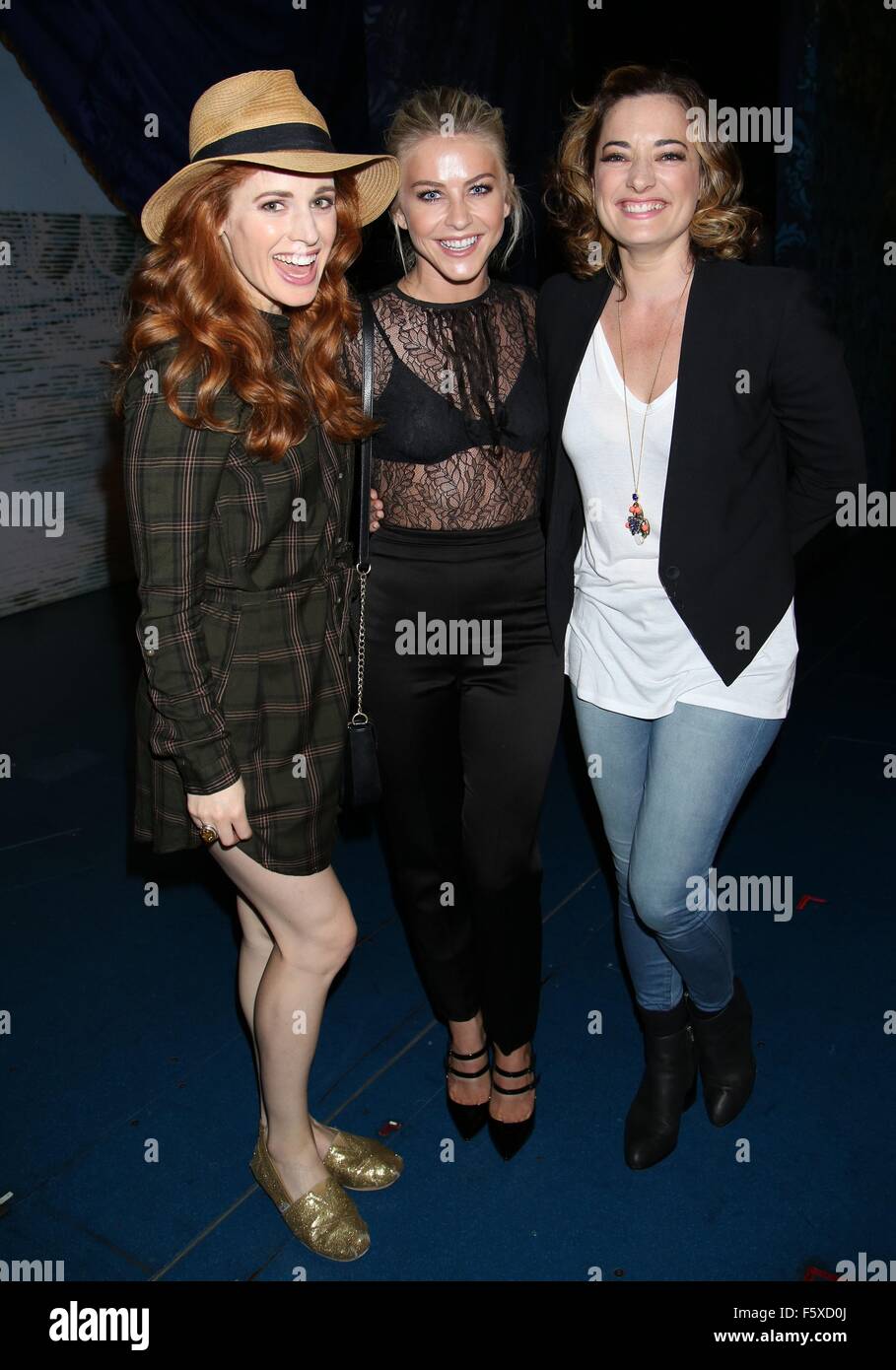 Julianne Hough visits the cast of the Broadway musical Finding ...