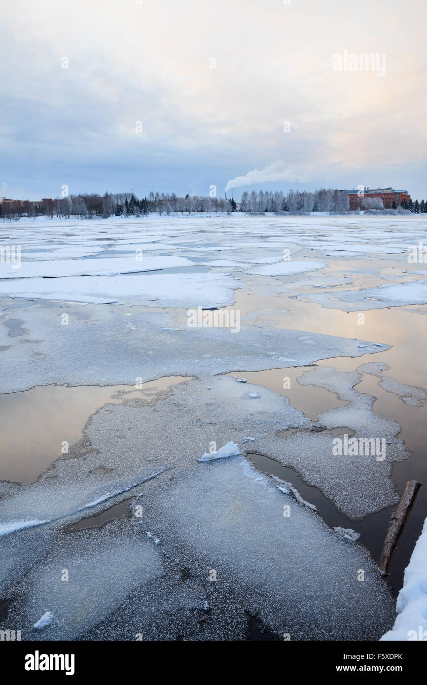Ice icebound lake weak water sky hi-res stock photography and images ...