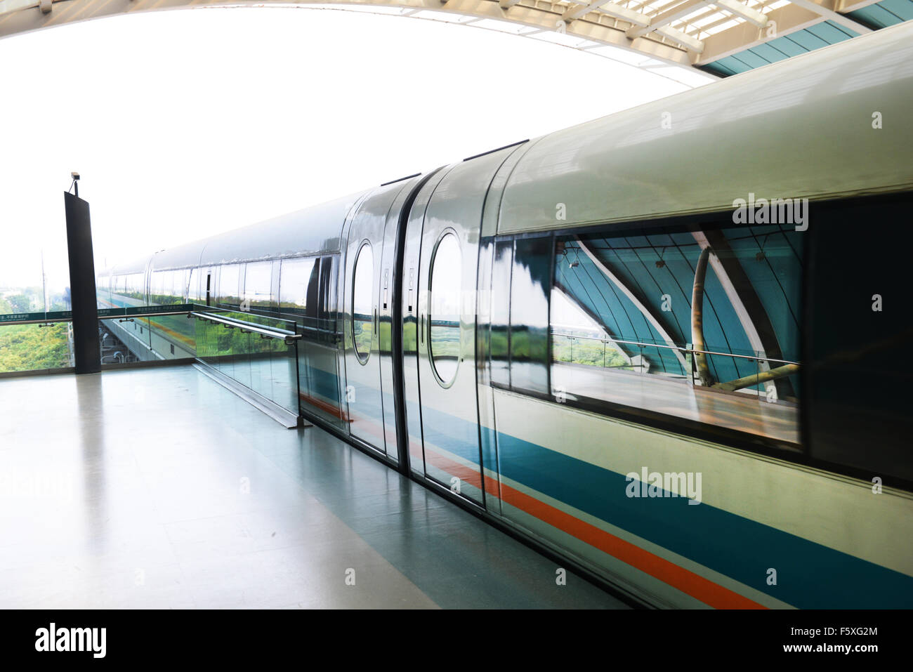 The Maglev train in Shanghai Stock Photo - Alamy