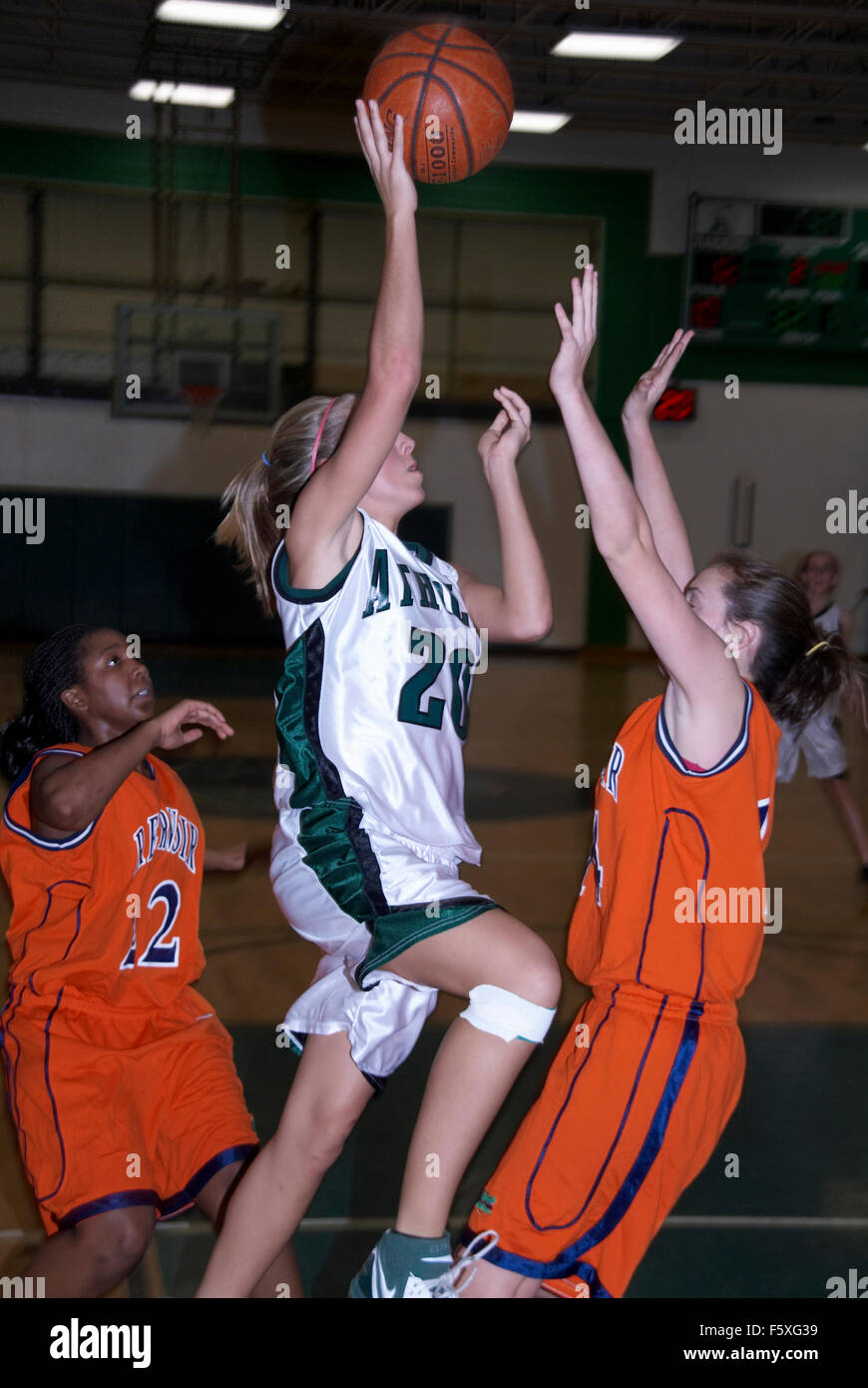 Girls High School Basketball Stock Photo - Alamy