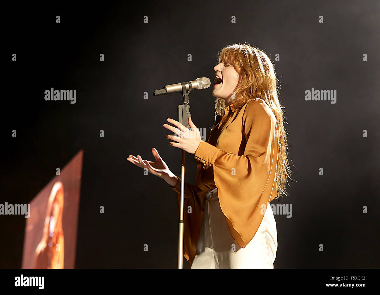Florence + the Machine perform at Manchester Arena Featuring: Florence ...