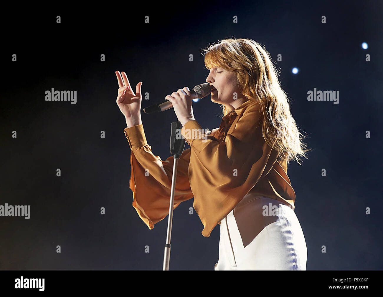 Florence + the Machine perform at Manchester Arena Featuring: Florence ...
