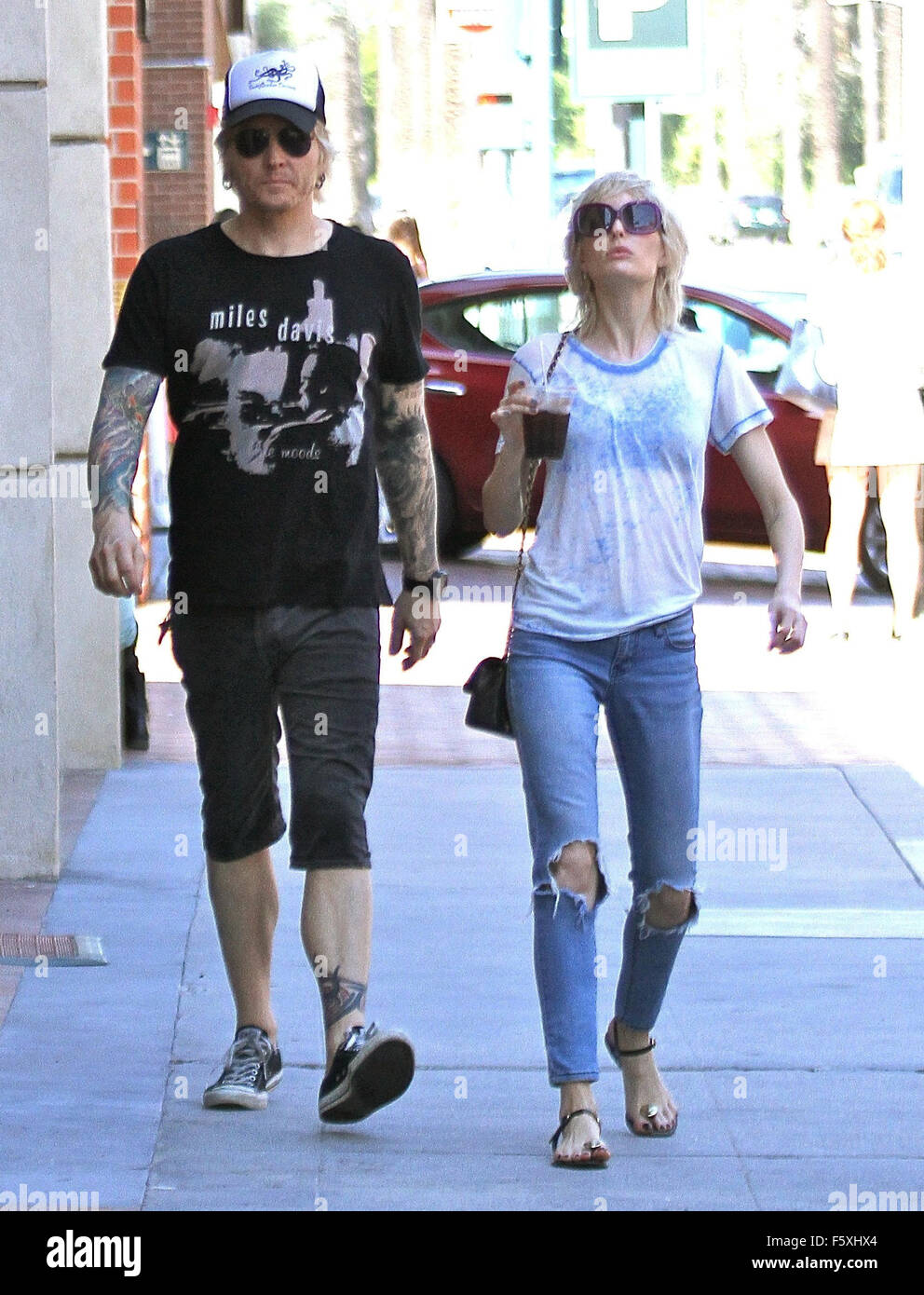 Matt Sorum and his wife Ace Harper out shopping in Beverly Hills ...