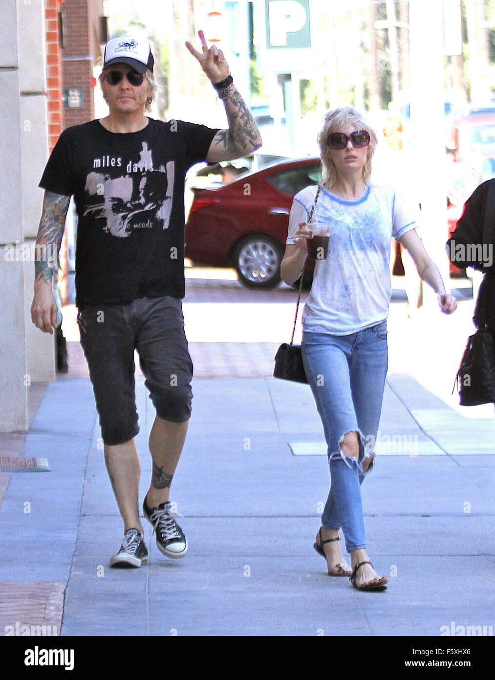 Matt Sorum and his wife Ace Harper out shopping in Beverly Hills ...