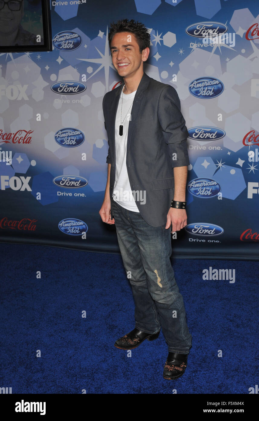 LOS ANGELES, CA - MARCH 11, 2010: American Idol finalist Aaron Kelly at ...