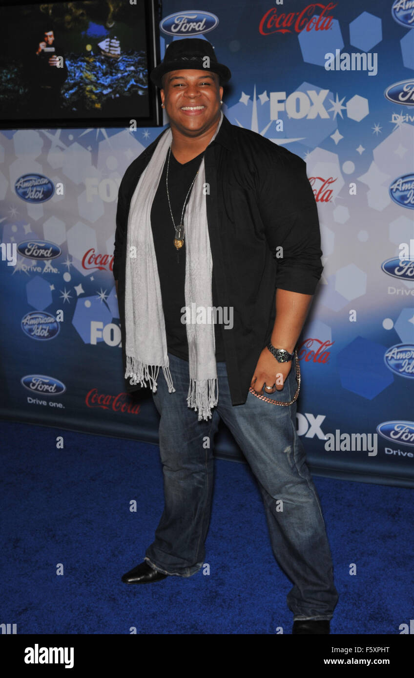 LOS ANGELES, CA - MARCH 11, 2010: American Idol finalist Michael Lynche ...