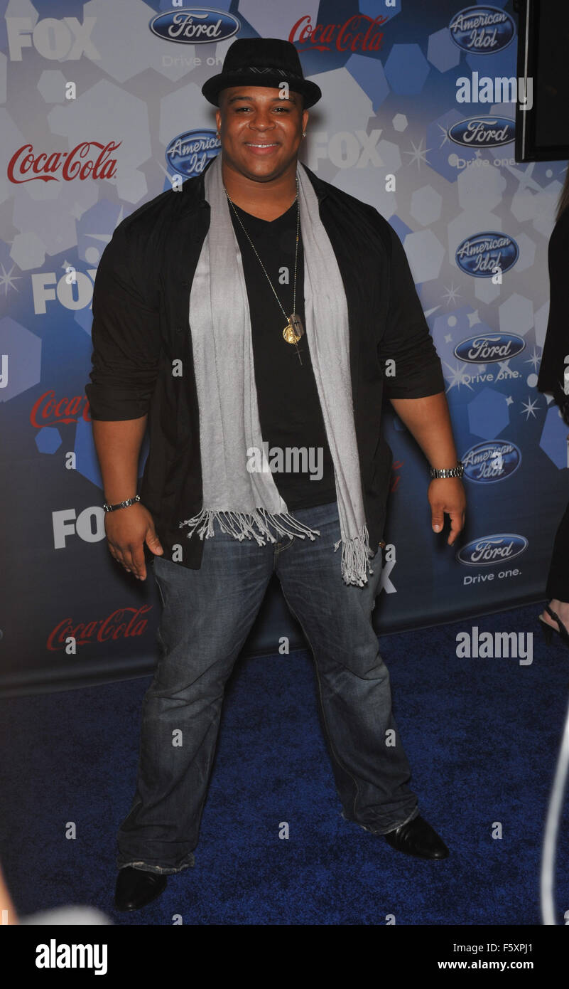 LOS ANGELES, CA - MARCH 11, 2010: American Idol finalist Michael Lynche ...