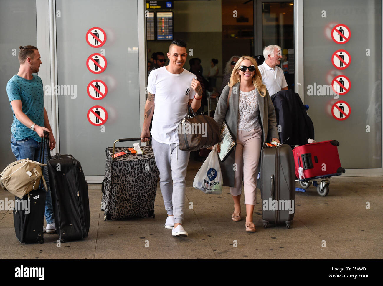TOWIE stars arrive at Malaga airport for filming 'The Only Way is Marbs ...