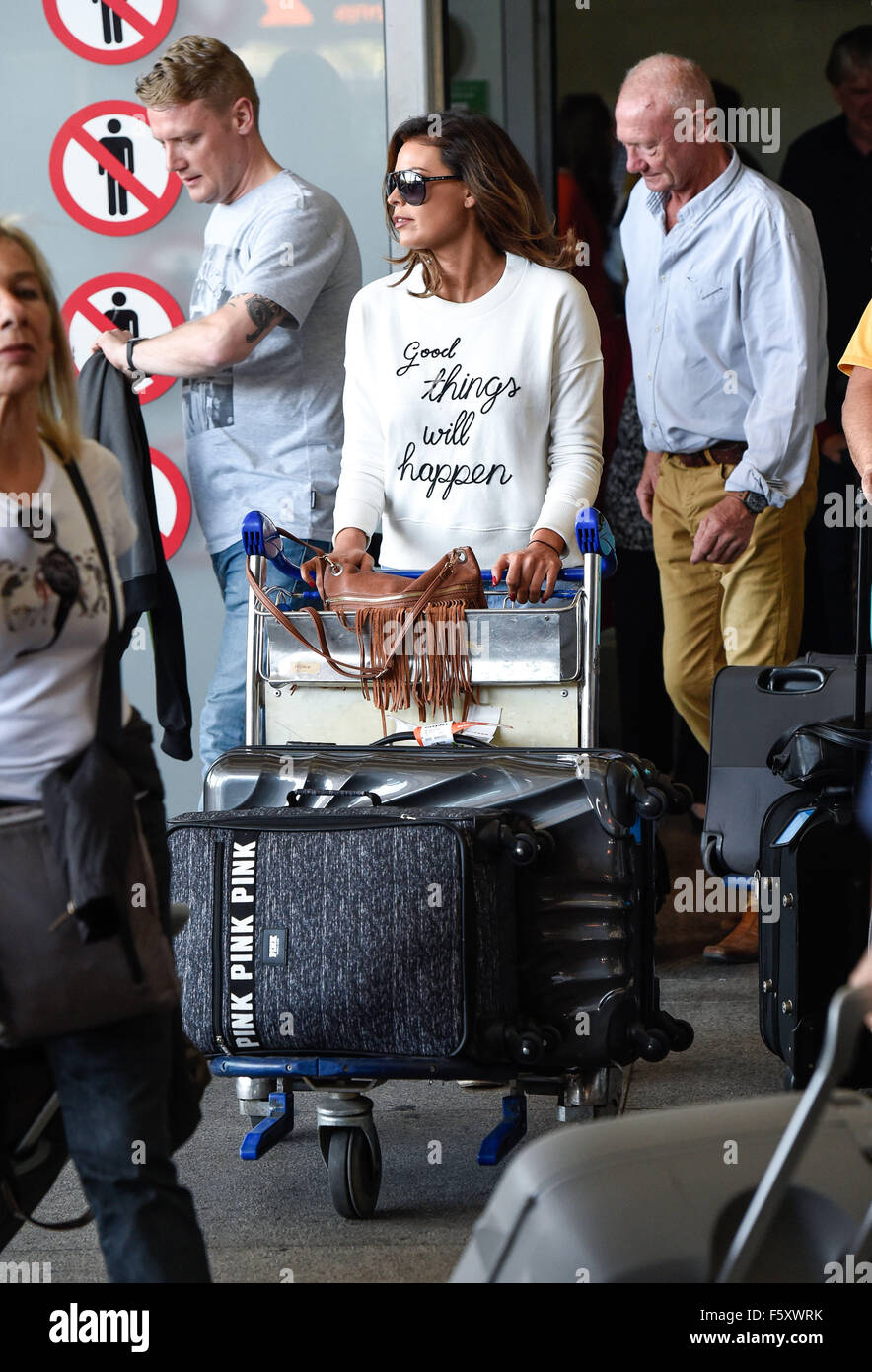 TOWIE stars arrive at Malaga airport for filming The Only Way is Marbs ...