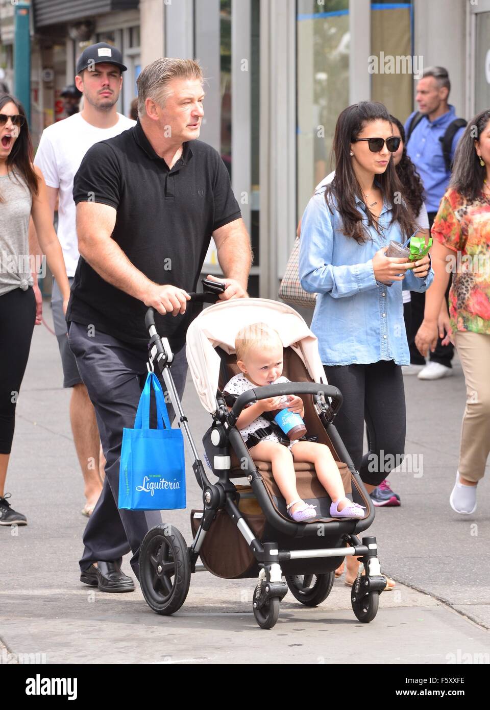 Alec Baldwin And Wife Hilaria Baldwin Take Their Daughter Carmen Out