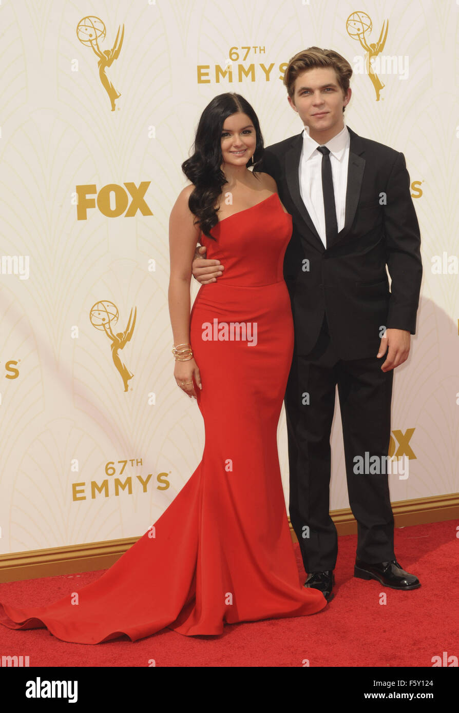 The 67th Emmy Awards arrivals Featuring: Ariel Winter, Laurent Claude ...