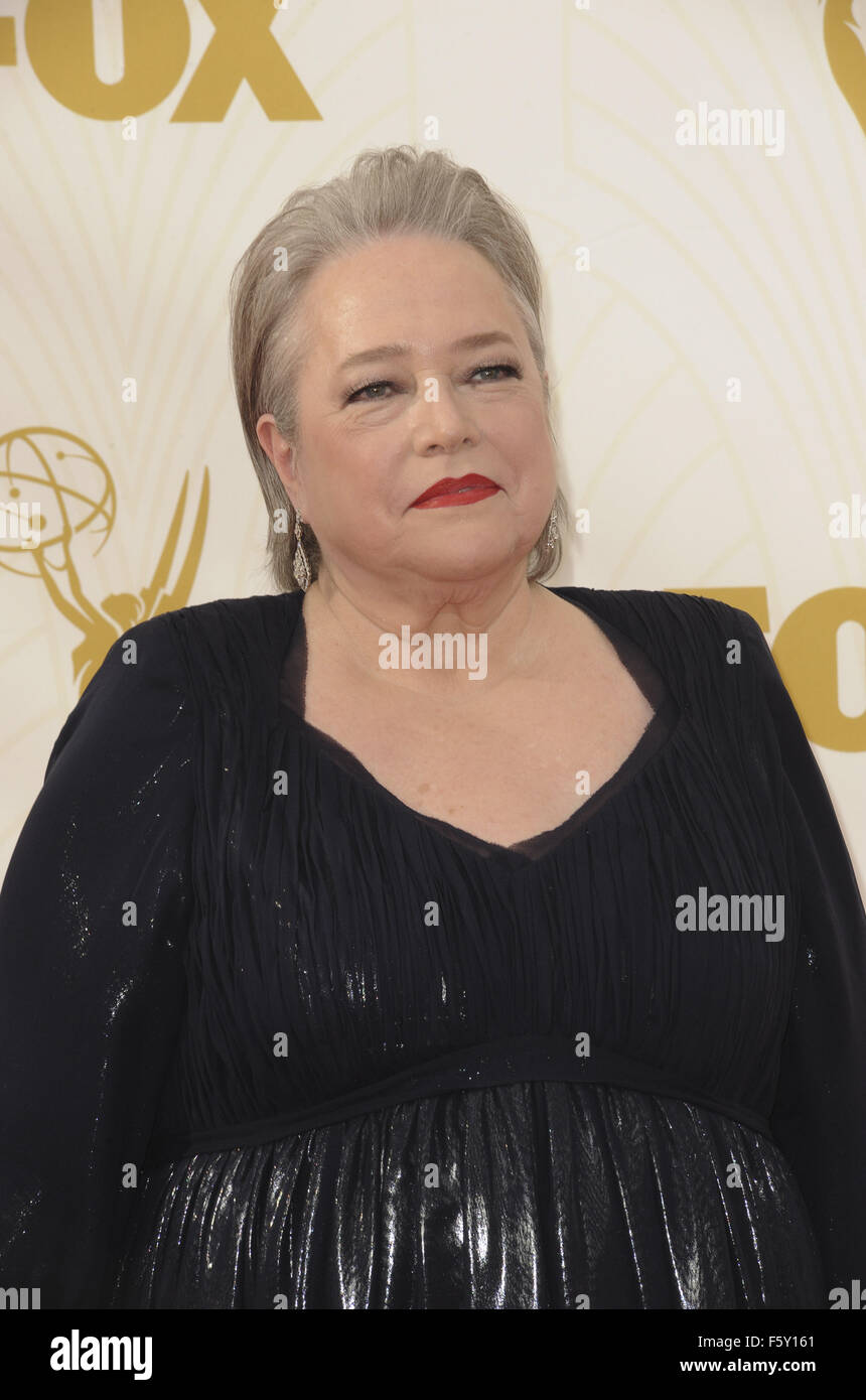 The 67th Emmy Awards arrivals Featuring: Kathy Bates Where: Los Angeles ...