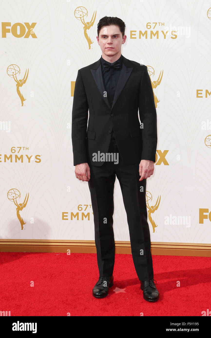 67th Annual Emmy Awards at Microsoft Theatre Featuring: Evan Peters ...