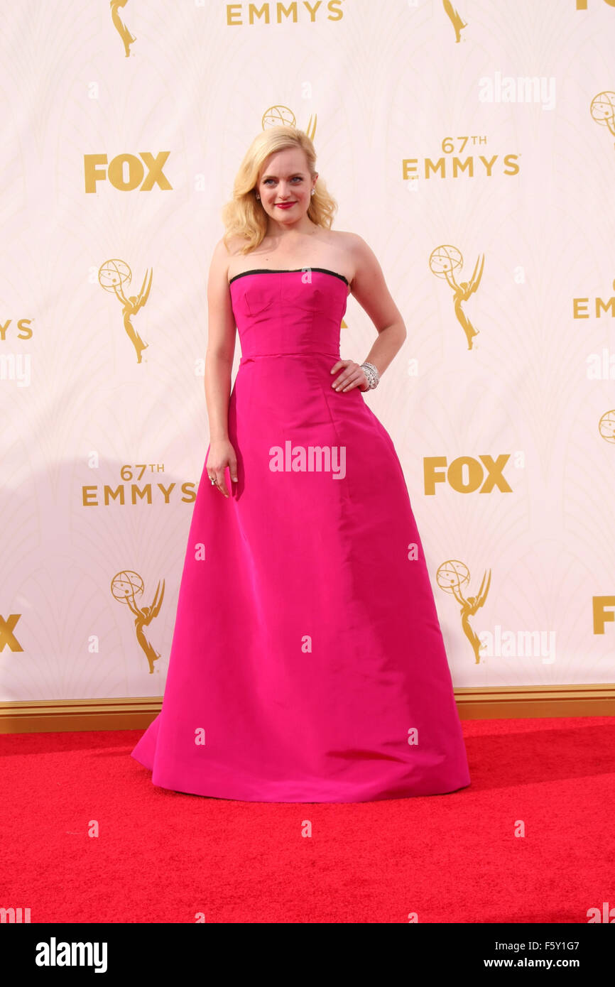 67th Primetime Emmy Awards Arrivals Featuring: Elisabeth Moss Where ...
