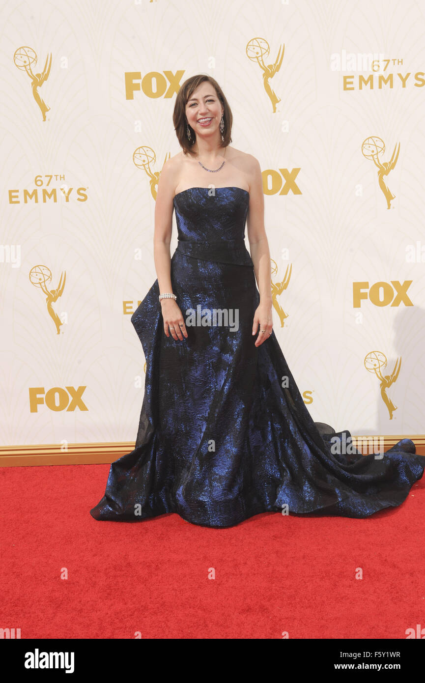 The 67th Emmy Awards arrivals Featuring: Kristen Schaal Where: Los ...