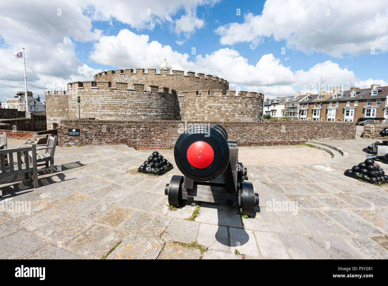 Deal castle, Tudor period built in shape of a rose. 32-pounded cannon ...