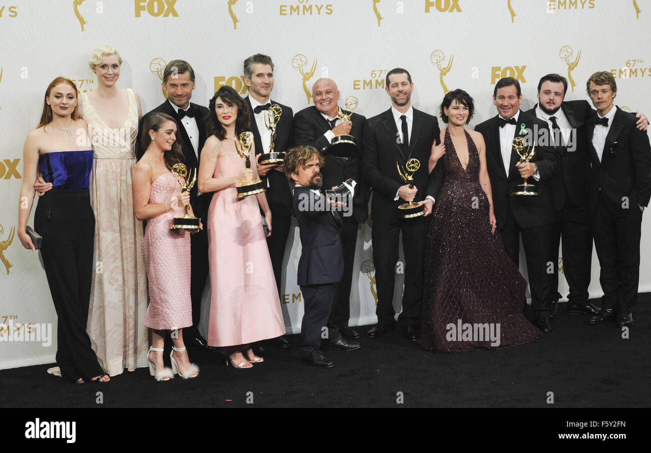 The 67th Emmy Awards Pressroom Featuring: Game of Thrones cast Where ...